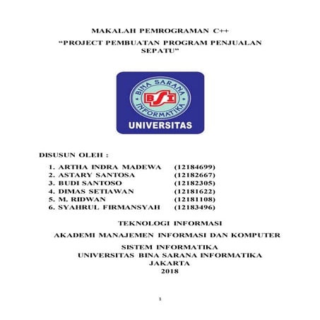 Makalah pemrograman c++ yang revisi | DOCX
