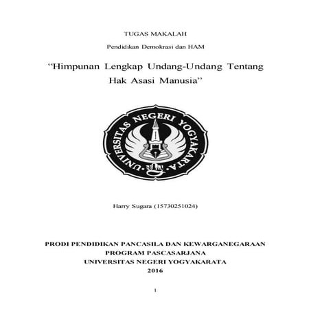 himpunan lengkap UU HAM | DOCX