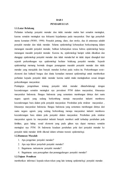 Makalah penyakit menular dan tidak menular | DOCX