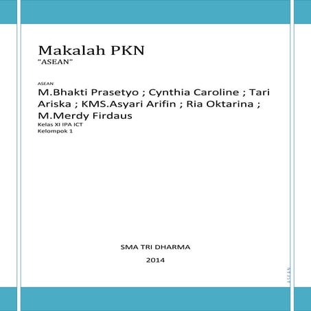 Makalah pkn(ASEAN) | DOCX