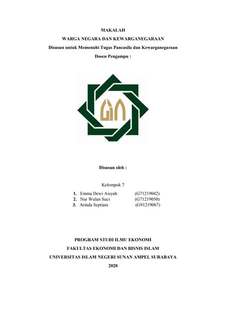 Makalah Pkn Tentang Warga Negara Dan Kewarganegaraan Pdf
