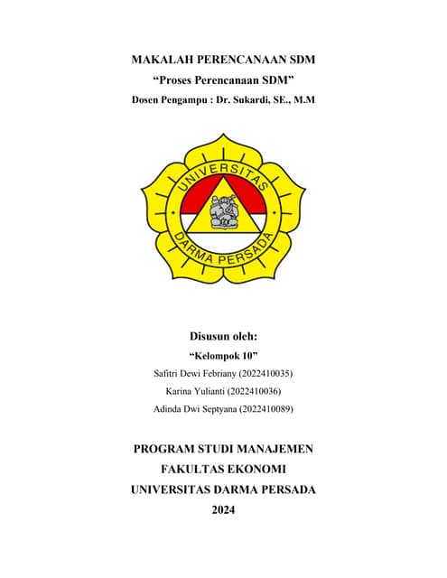 perencanaan SDM { ppt manajemen sumber daya manusia } | PPTX