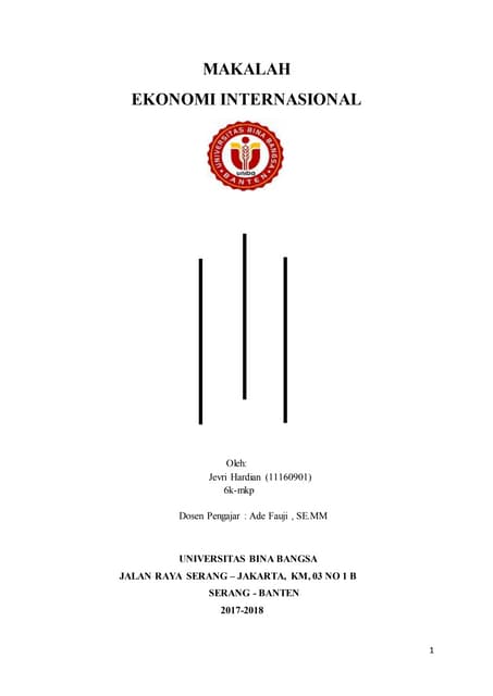 Makalah teori klasik perdagangan internasional | PDF