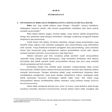 Makalah perbedaan riba dengan bunga bank | PDF