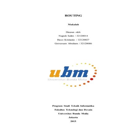 Makalah routing | DOCX