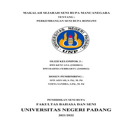 MAKALAH SEJARAH SENI RUPA BARAT-ROMAWI.pdf