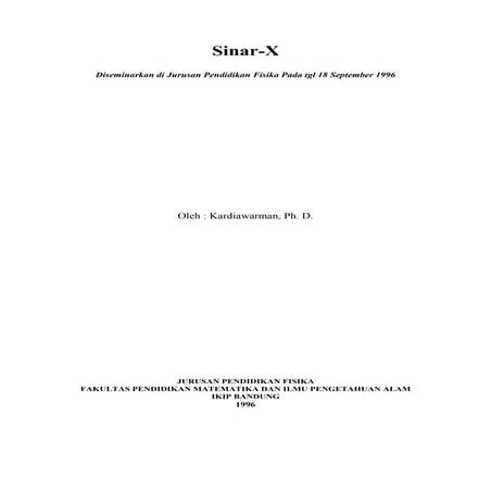 Makalah sinar x | PDF