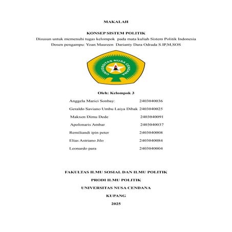 Makalah Sistem Politik Angela Sonbay Docx