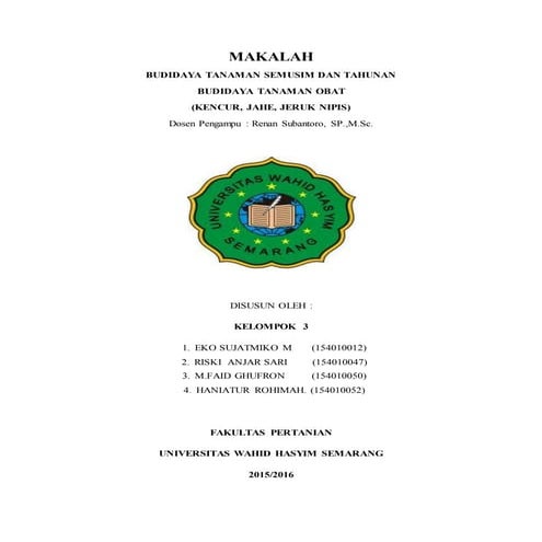 BAB 6 BUDIDAYA TANAMAN OBAT PRAKARYA KELAS 8 | PPTX