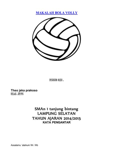 Makalah bola voli | DOCX