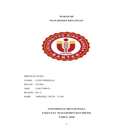 Makalah uas mku | DOCX