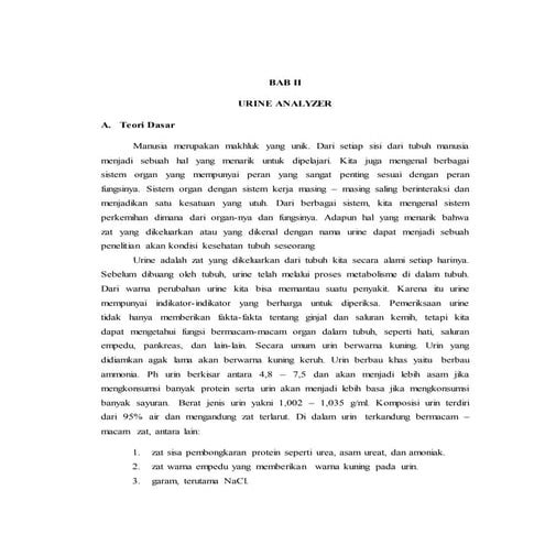 Makalah urine analyzer | DOCX