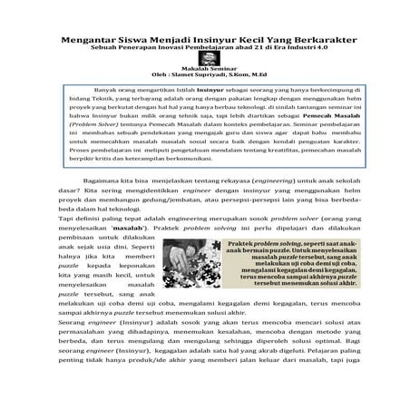 Makalah webinar slamet supriyadi | PDF