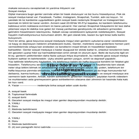 makale sorusunu cevaplamak iin yardma ihtiyacm var Sosyal .pdf