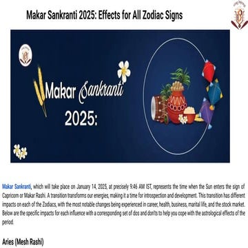 Makar Sankranti 2025_ Effects for All Zodiac Signs.pdf