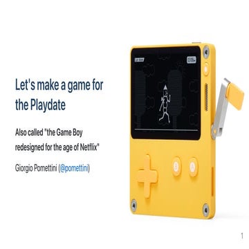 Let's make a game for the Playdate | PDF | Programming Languages | Computing