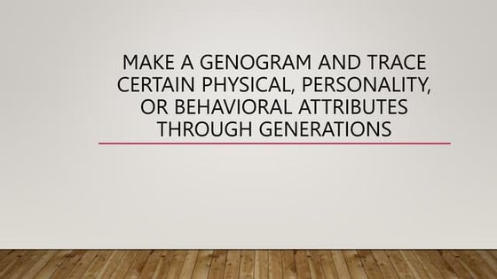 Constructing the genogram | PPT