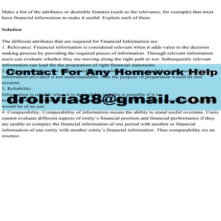 Make a list of the attributes or desirable features (such as the rel.pdf