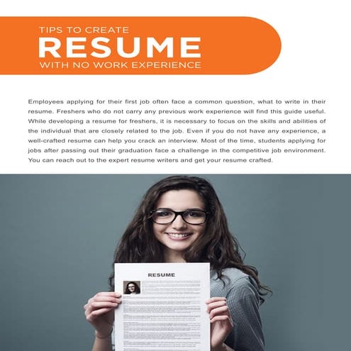 Tips to create resume with no work experience? | PDF