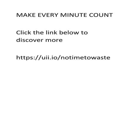 Make every minute count | PDF