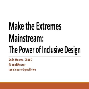 Make The Extremes Mainstream | PPT