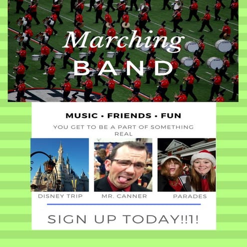 Marching band poster, sign up today! | PDF