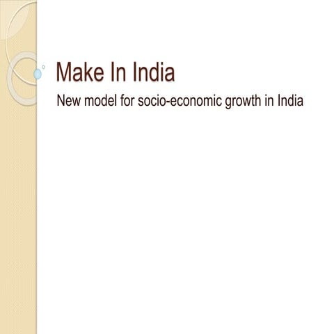 Class 12 Economics Project - Make In India | PPTX