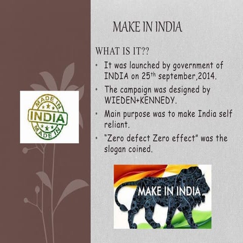 Make in india | PPT