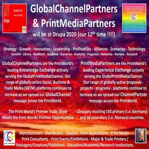 GlobalChannelPartners & PrintMediaPartners will be at Drupa 2020 (our ...
