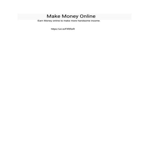 Make money online | PDF