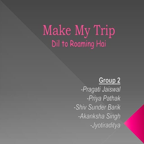 Make my trip ppt | PPTX