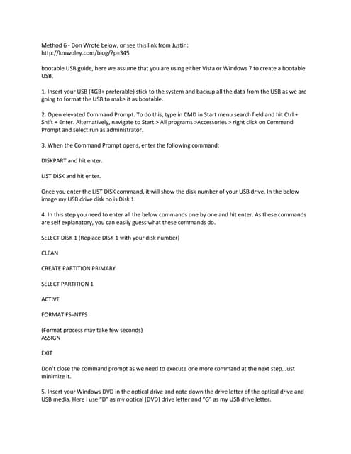 How to create windows 10 bootable usb drive from iso using Command Prompt | PPTX