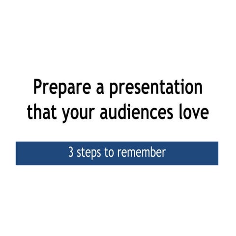 Make presentation in 3 quick steps | PDF