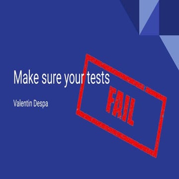 Make Sure Your Tests Fail | PDF | Standardized Testing | Educational ...