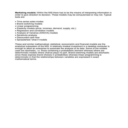 Maketing models | DOCX