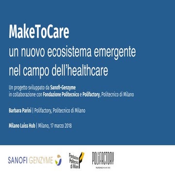 Massimo Bianchini: Maketocare - ecosistema emergente per l'healthcare | PDF