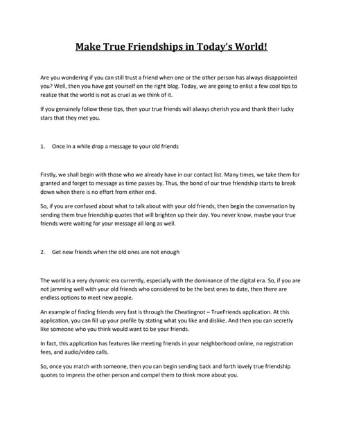 How to make new friends.pdf | Social Networking | Internet