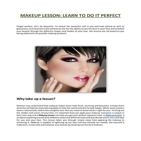 MAKEUP LESSON: LEARN TO DO IT PERFECT | PDF