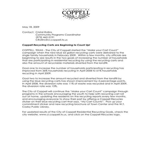 Make Your Cart Count followup | PDF