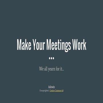 Make your Meetings Work | PDF