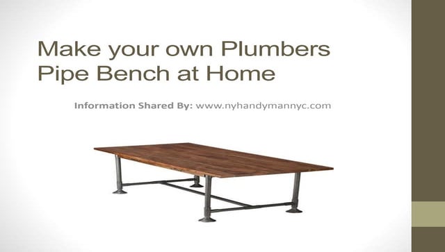 Plumbing Pipe Bench