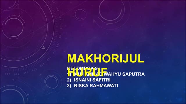 Makharijul Huruf.pptx Belajar Tajwid dan Tahsin Alqur'an | PPTX