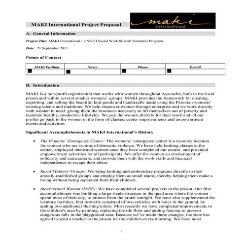 Project proposal to universities | DOC