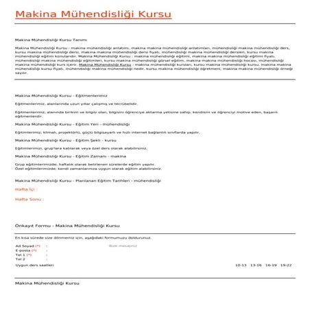 Makina muhendisligi-kursu | PDF