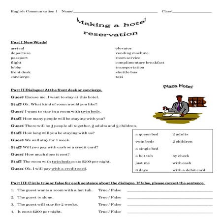 Making a-hotel-reservation-conversation-topics-dialogs-fun-activities ...