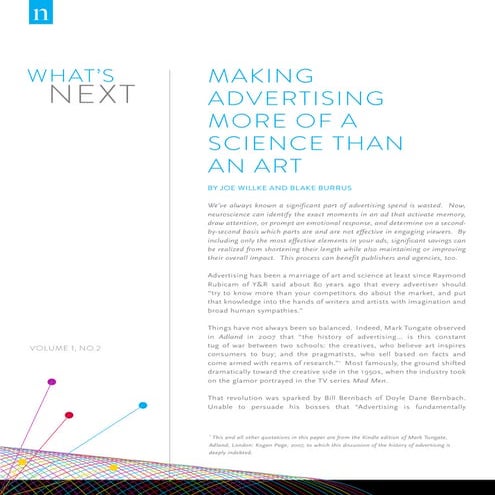 Making Advertising More of a Science Than an Art | Nielsen | PDF