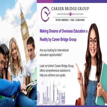 Making Dreams of Overseas Education a-Reality by Career Bridge Group, Hyderabad, India - PPT ...