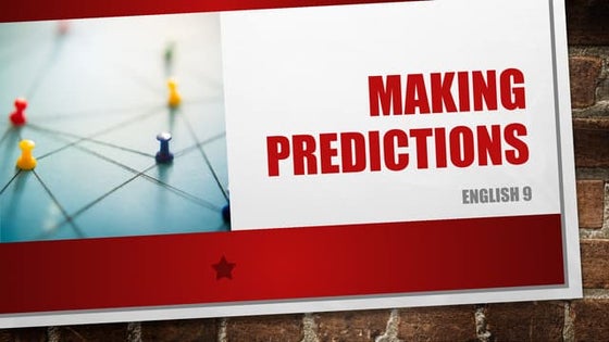 Making predictions powerpoint | PPSX