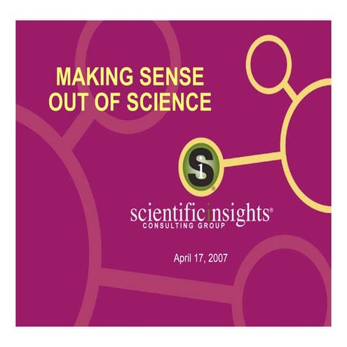 Making Sense Out of Science | PPT