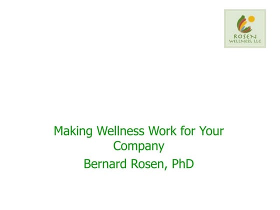 Wellness Program (Comprehensive) PowerPoint Presentation 125 slides ...